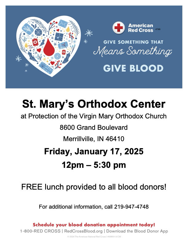 Blood Drive: January 2025 – PTVM